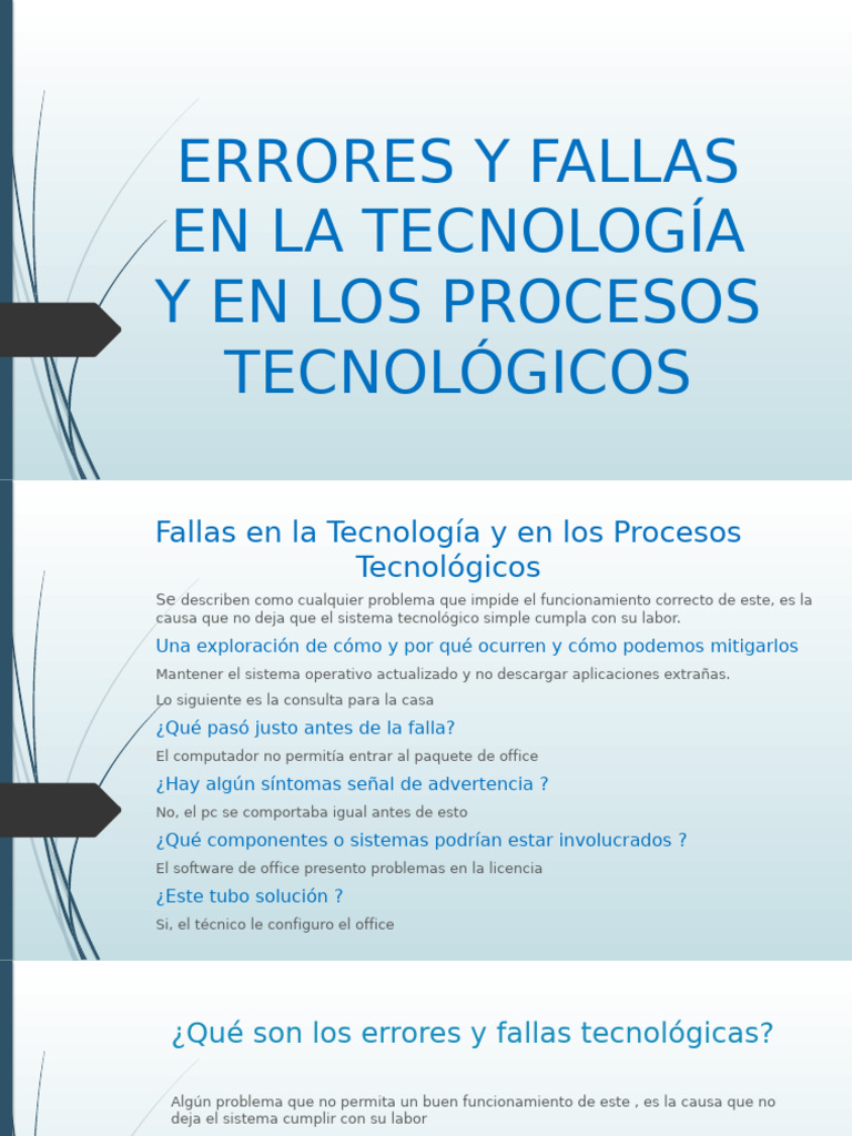 Fallas en La Tecnología y en Los Procesos | PDF | Software | Negocios