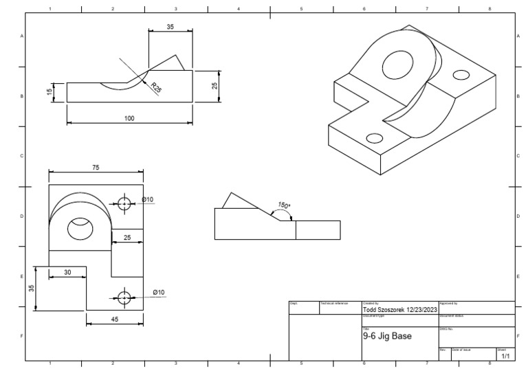 9-6 Jig Base Drawing v1 | PDF