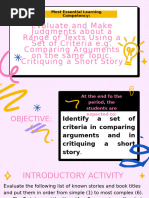 Lesson Exemplar: Appraise The Unity of Plot, Setting and Characterization in A Material | PDF ...