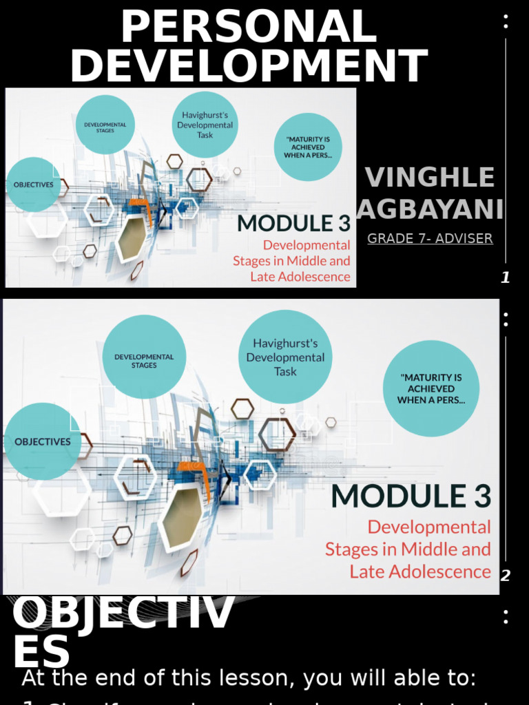 Chapter 1 Per Dev Lesson 3 | PDF