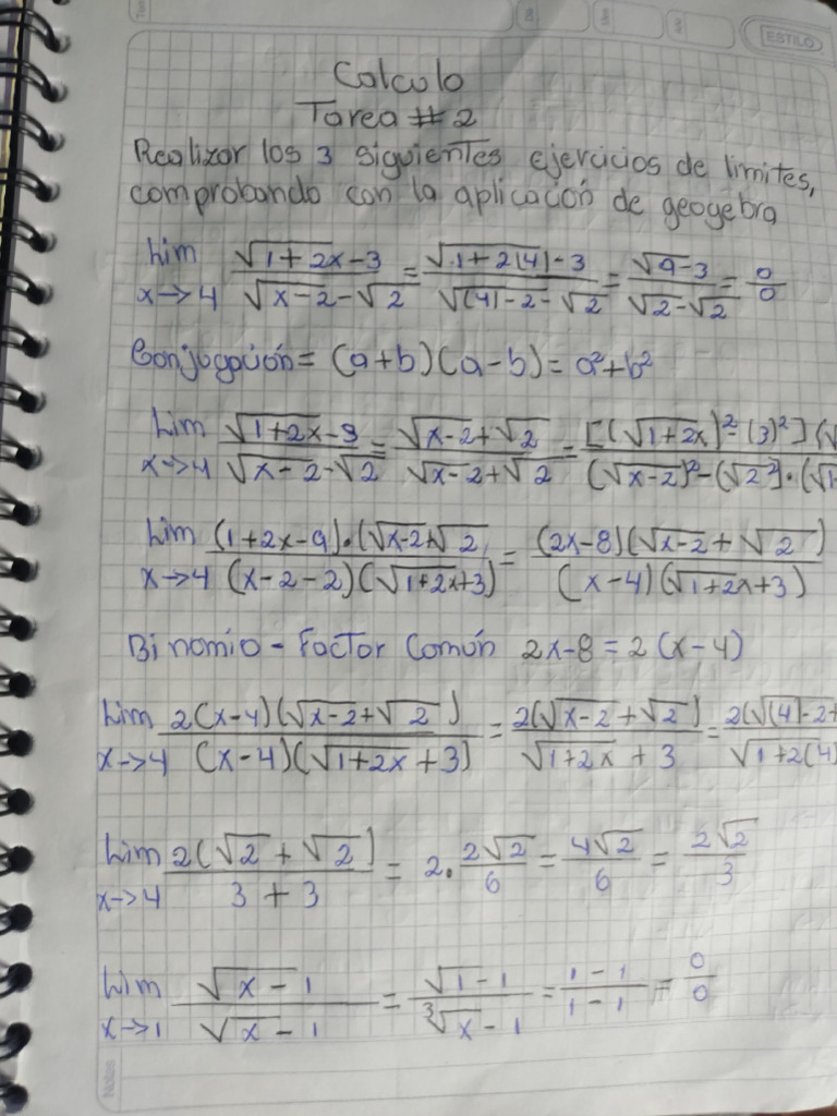 Calculo deber 2 | PDF