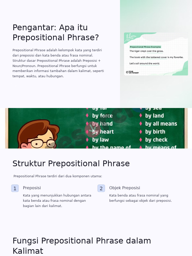 Pengantar Apa Itu Prepositional Phrase | PDF