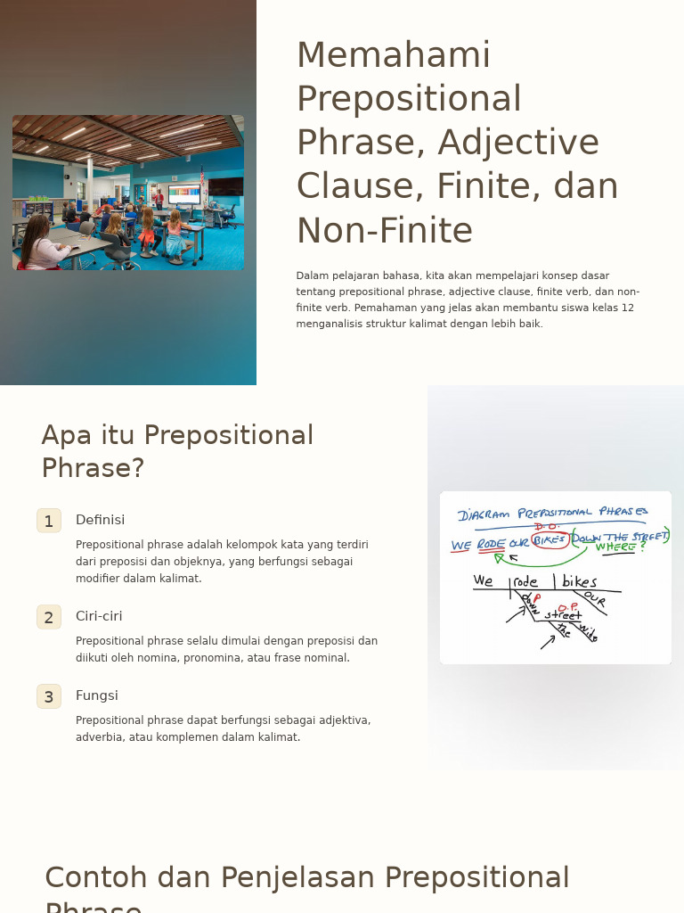 Memahami Prepositional Phrase Adjective Clause Finite Dan Non Finite | PDF