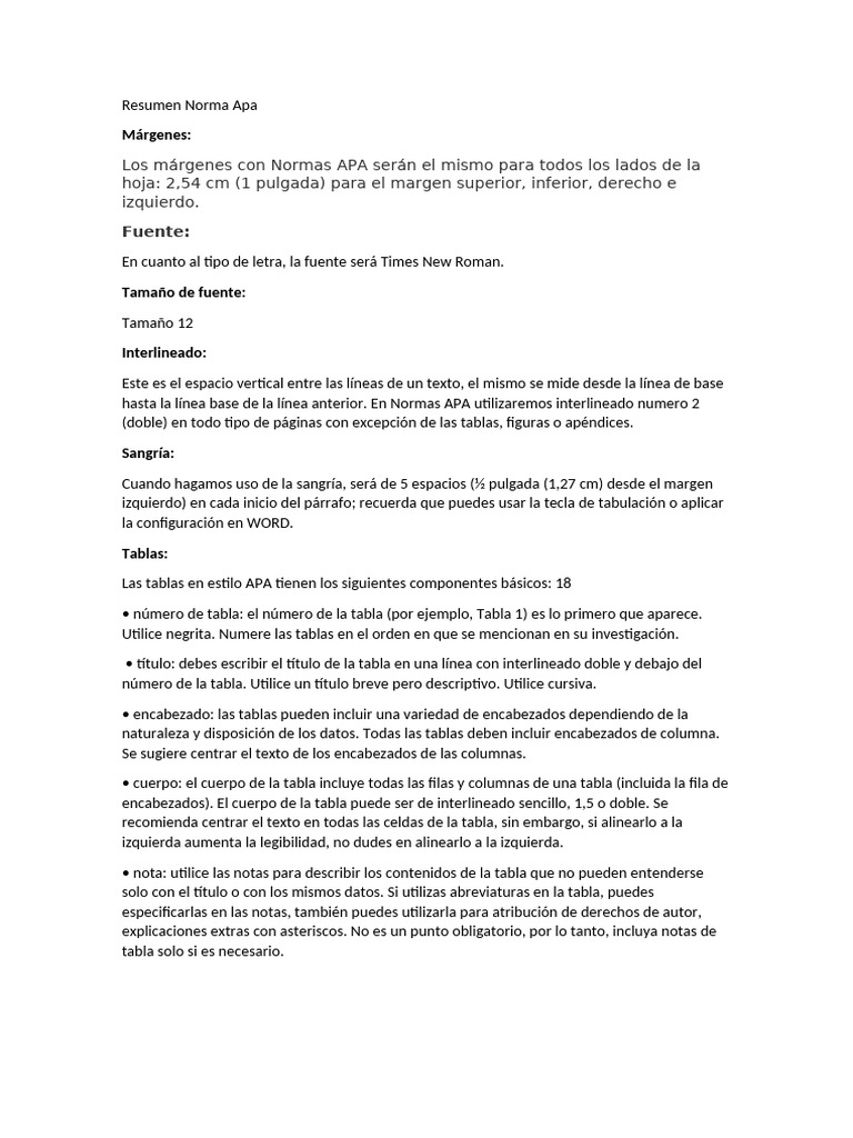 Resumen Norma Apa | PDF