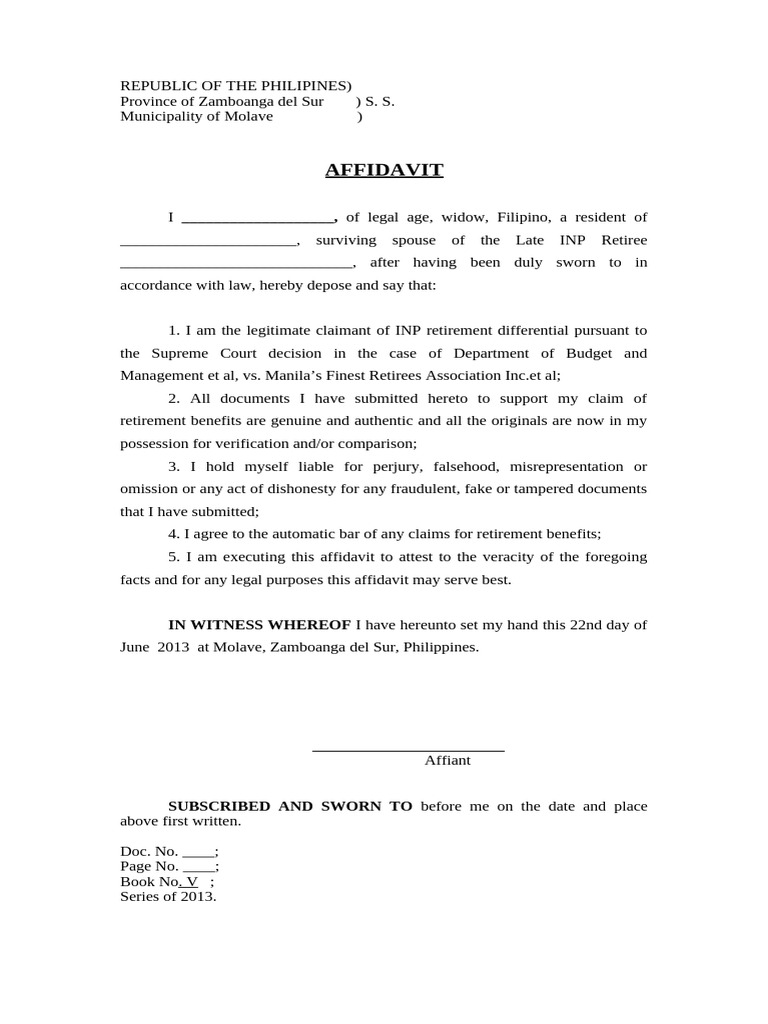 Affidavit | PDF