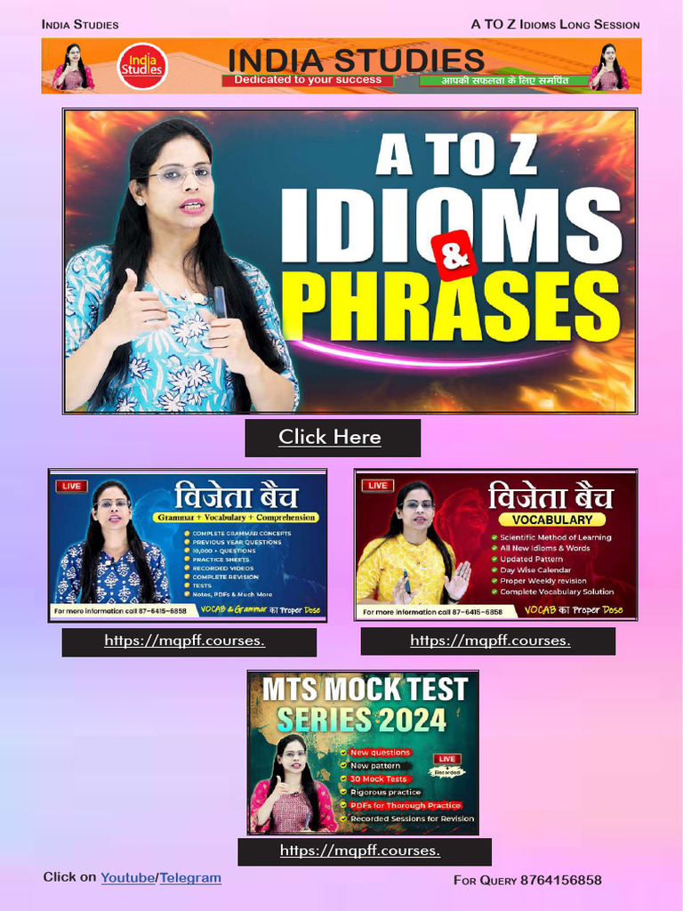 A To Z Idioms & Phrases Printable PDF - 43065597 - 2024 - 09!15!18 - 11 ...