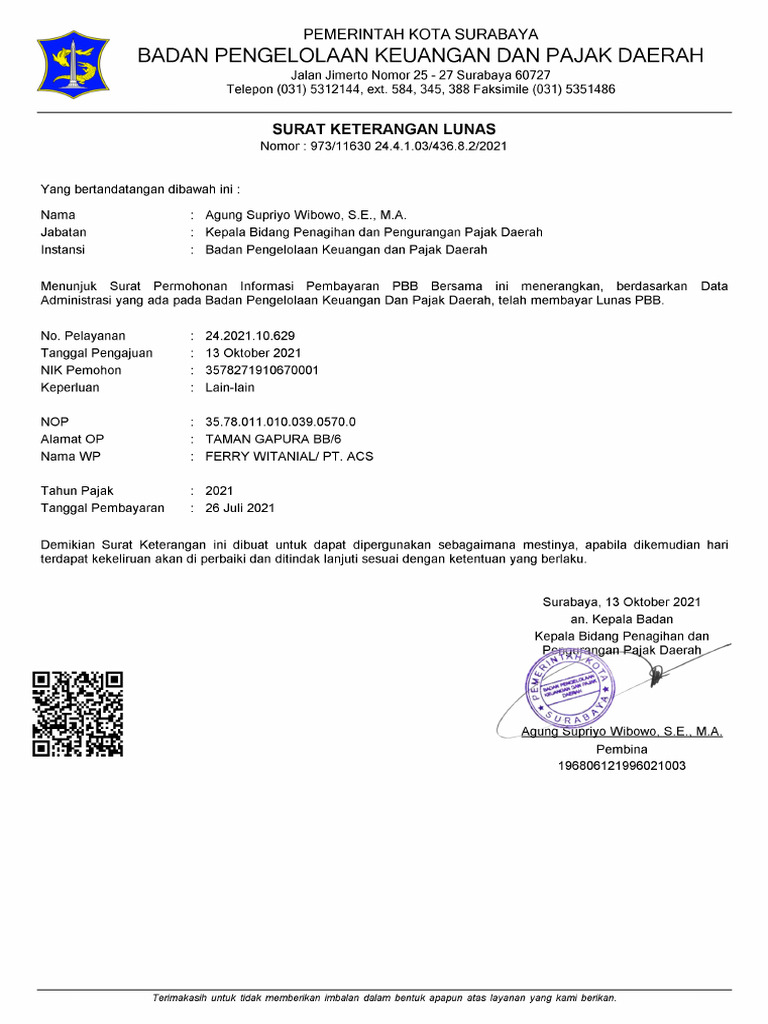 Lunas PBB 2021 | PDF