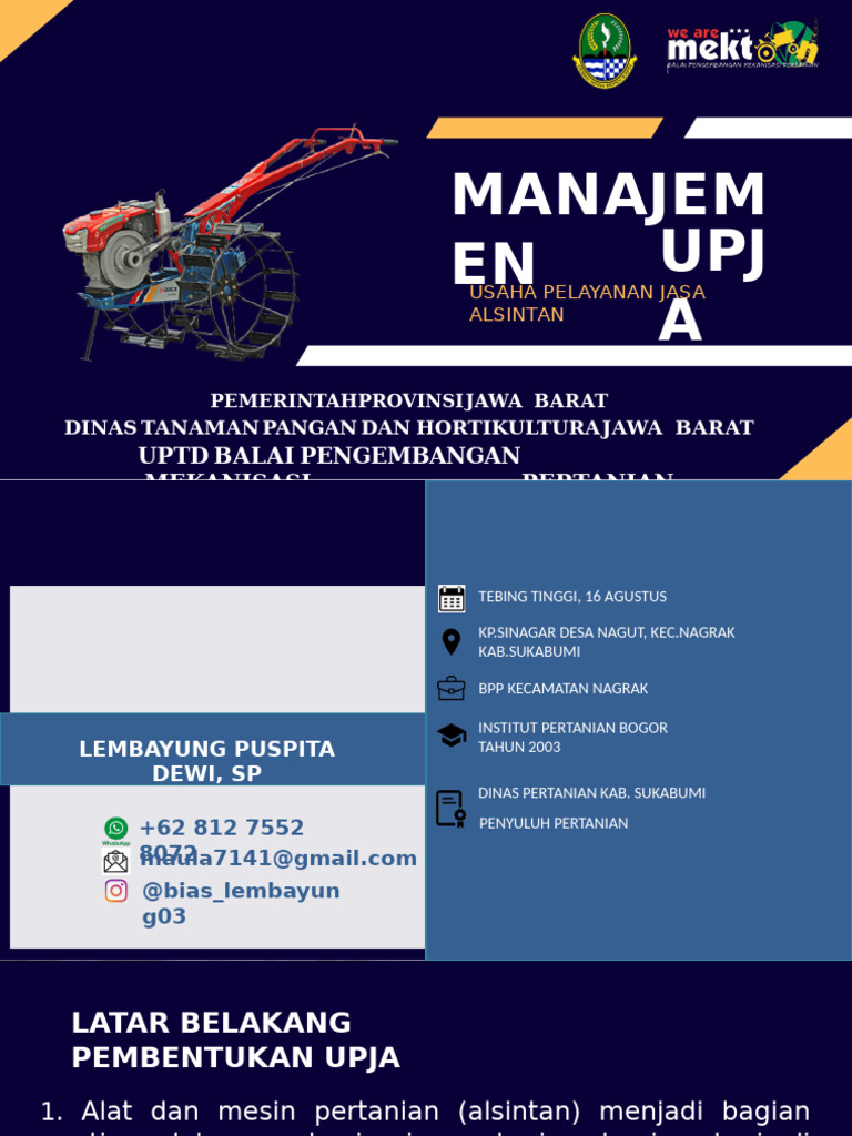 Manajemen UPJA - Lembayung | PDF