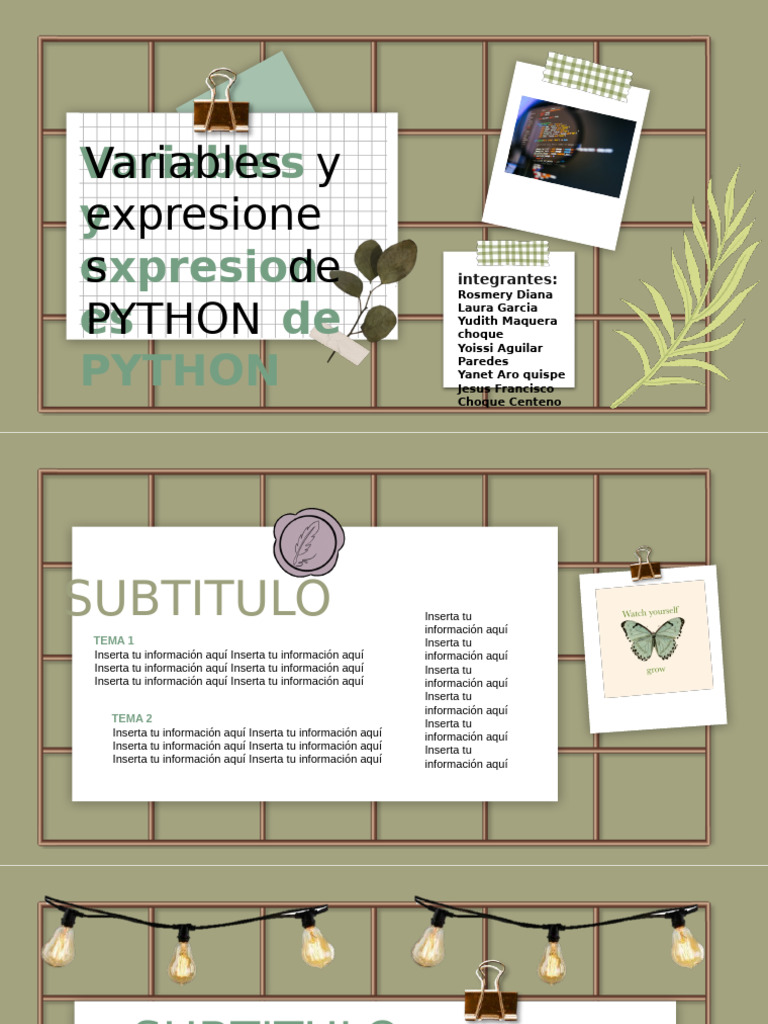 Variables y Expresiones de Python | PDF Variables y Expresiones de Python | PDF