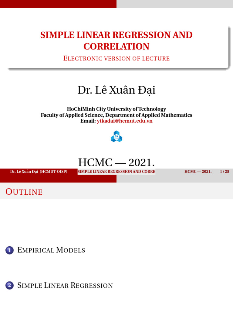 Linear Regression Handout | PDF