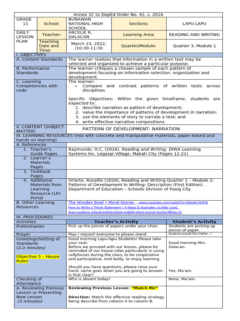 DLP-RW-Quarter-3 | PDF