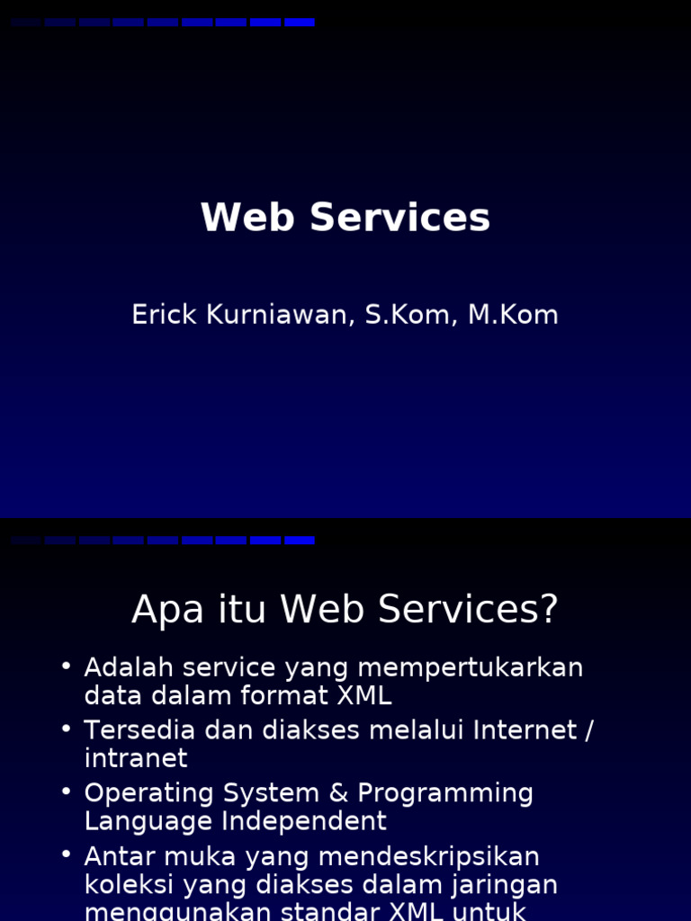Web Services: Erick Kurniawan, S.Kom, M.Kom | PDF