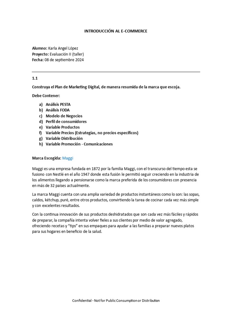 Plan de Marketing Digital para Maggi | PDF | Marketing | Marca