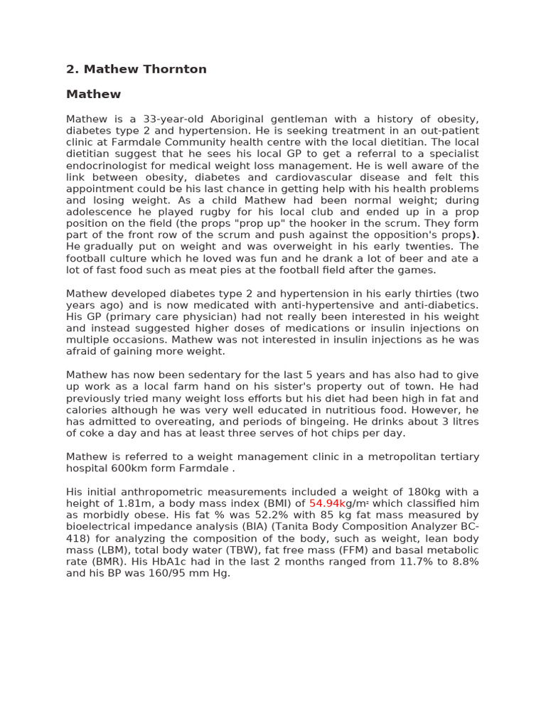 Mathew Case Study | PDF