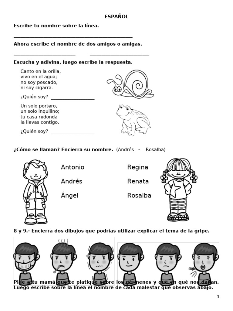 Ejercicios - Primer Grado | PDF