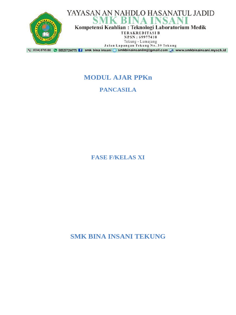 Modul Ajar Fase F | PDF
