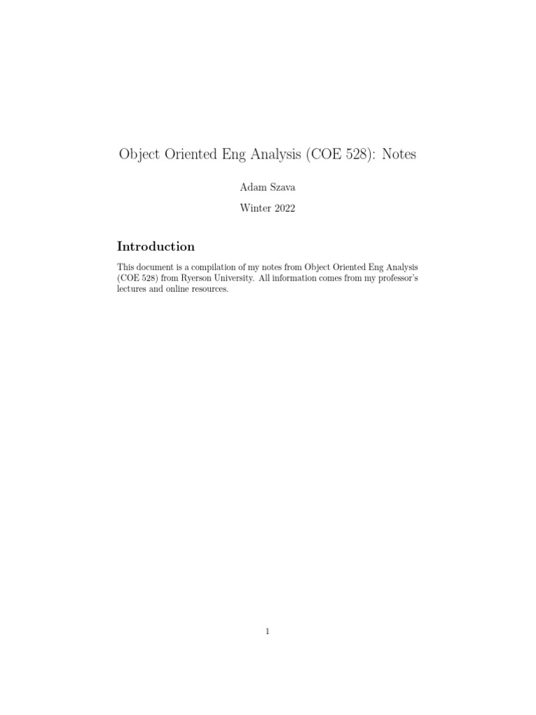 COE 528 Latex Notes | PDF
