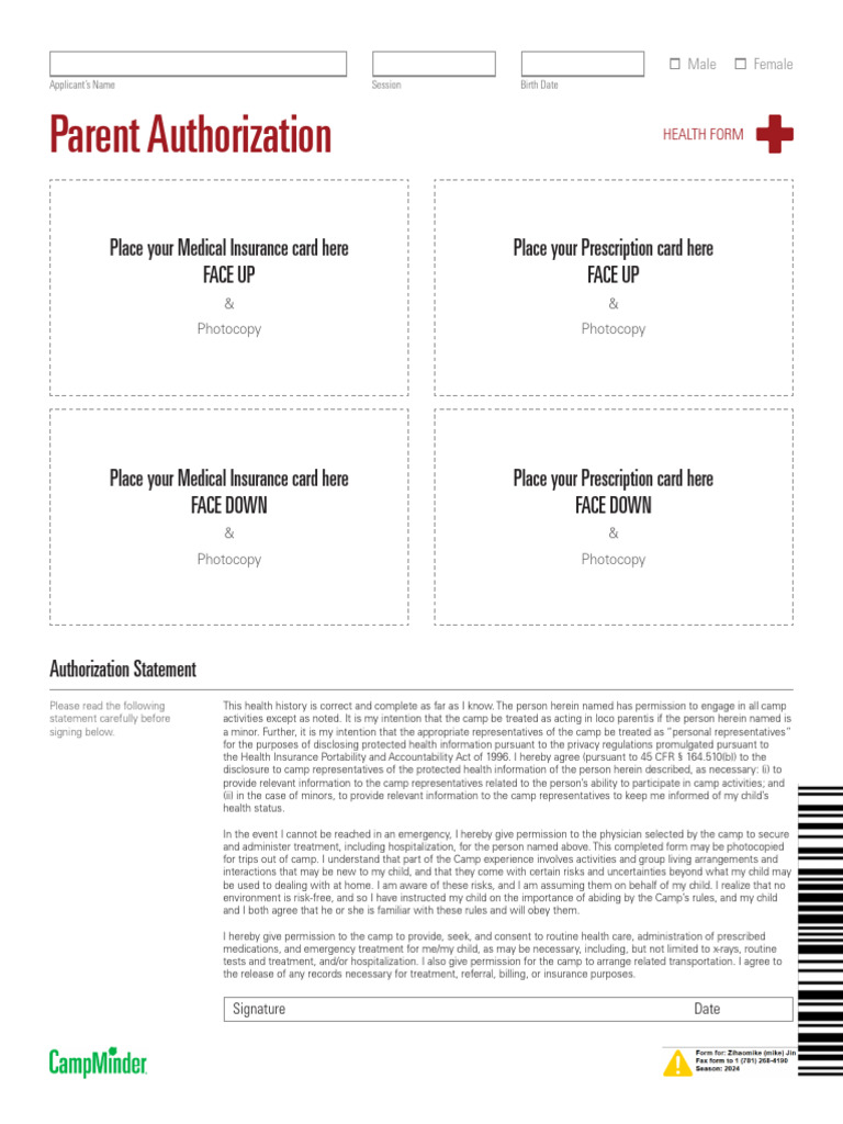 Parent Authorization Form | PDF