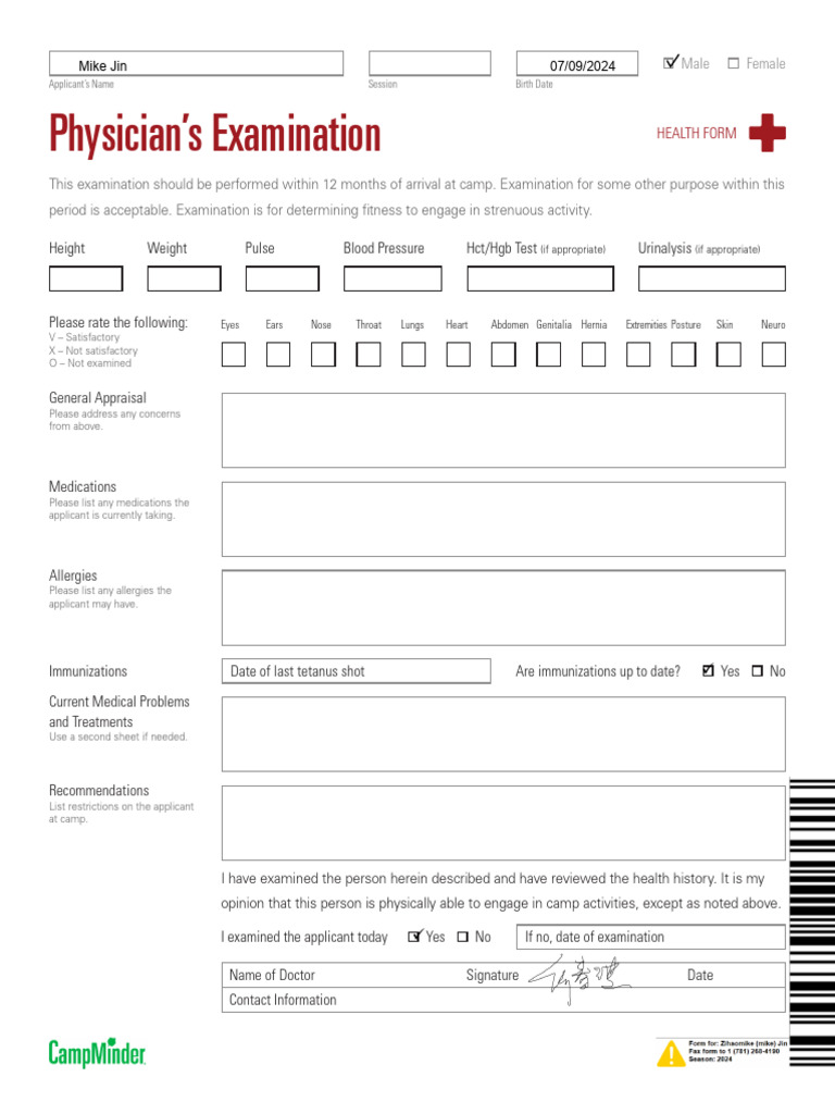 Physicians Examination | PDF