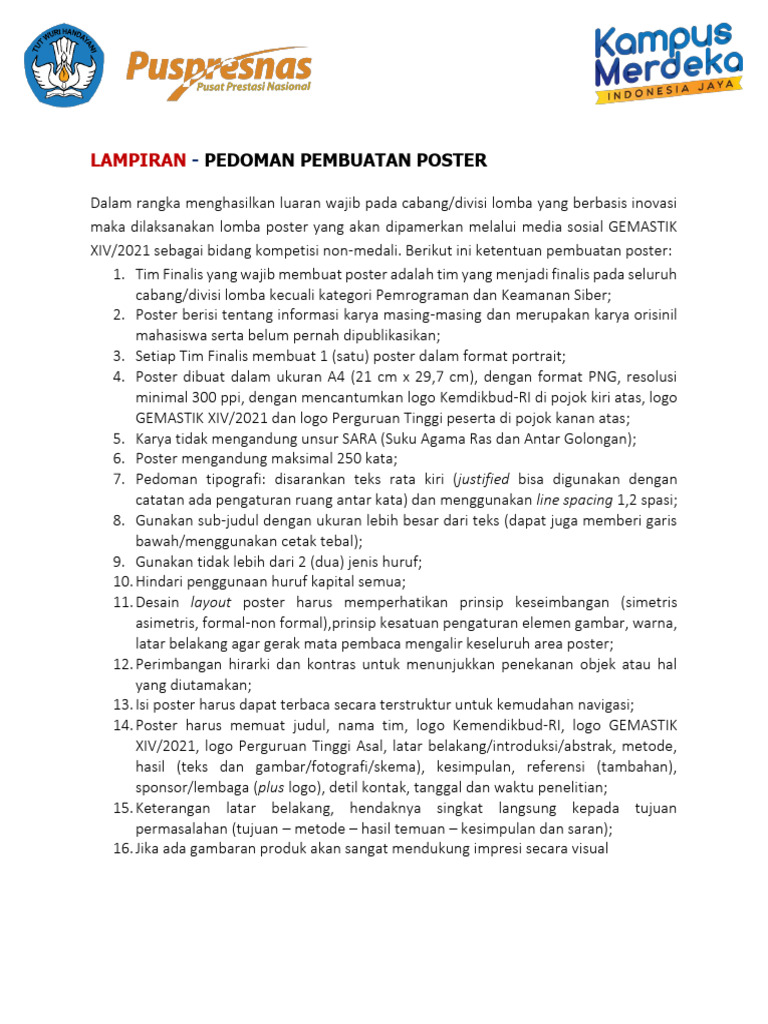 Lampiran Pembuatan Poster | PDF