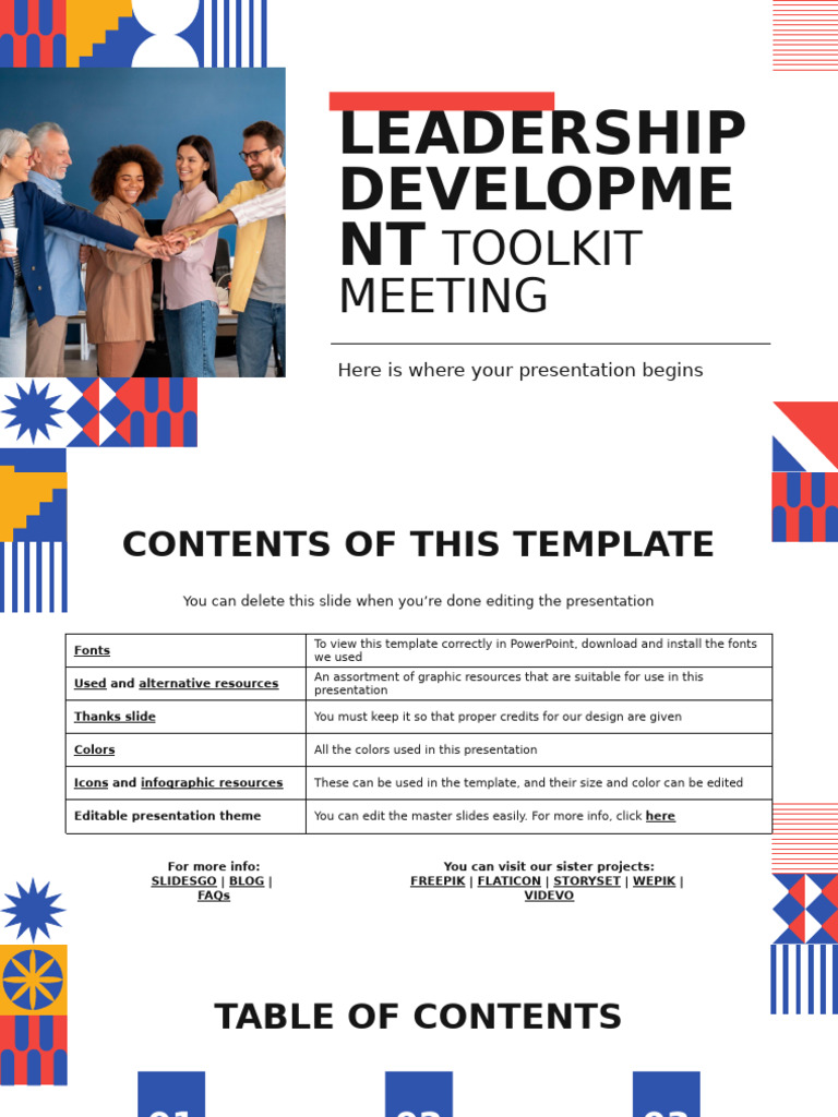Leadership Development Toolkit Meeting by Slidesgo | PDF
