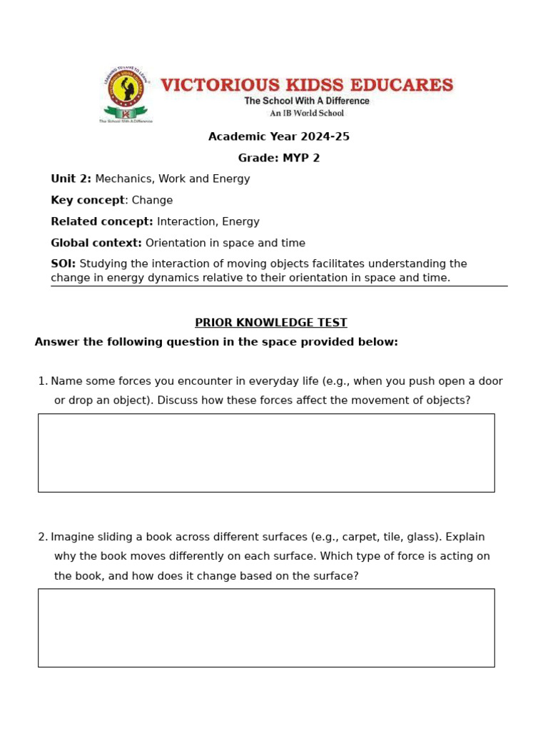 MYP2 - Modular Science - Unit2 - PKT | PDF