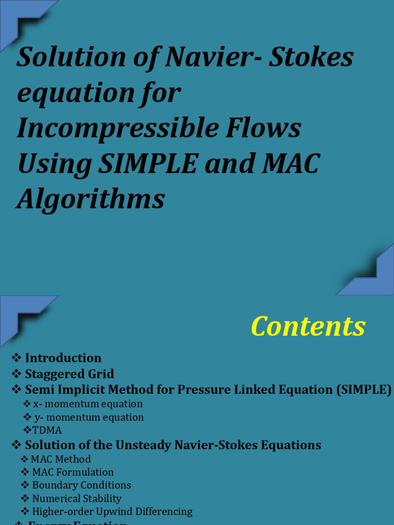 Lecture 23-FVM Based SIMPLE and MAC | PDF