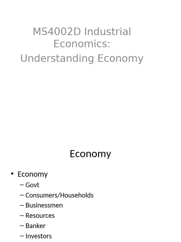 Understanding Economy | PDF