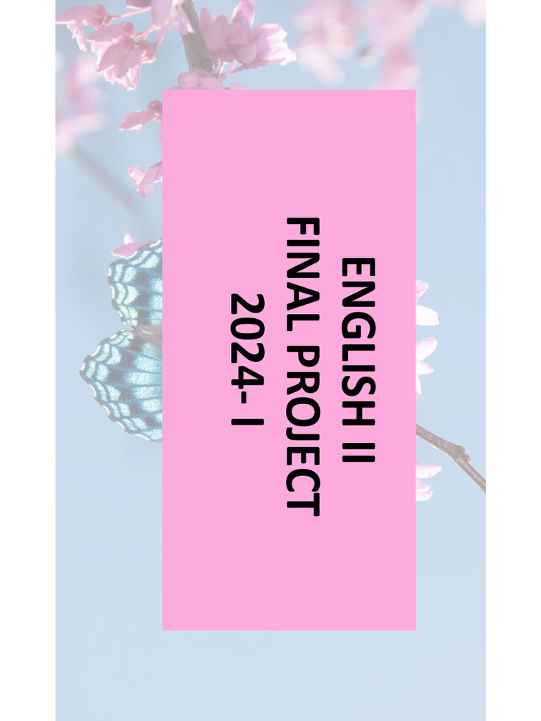 English II- FINAL Project - TERM 2024-I | PDF