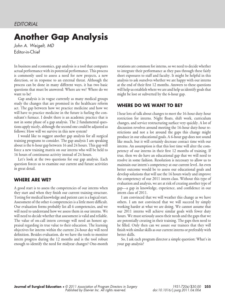 Another Gap Analysis | PDF