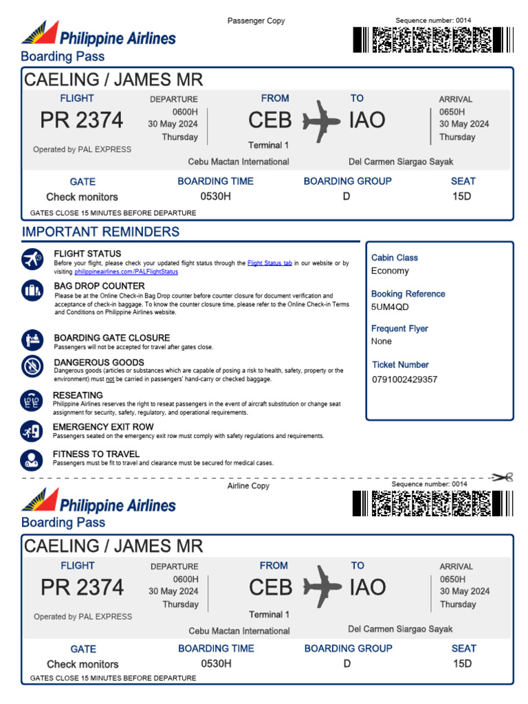 Boarding Pass | PDF