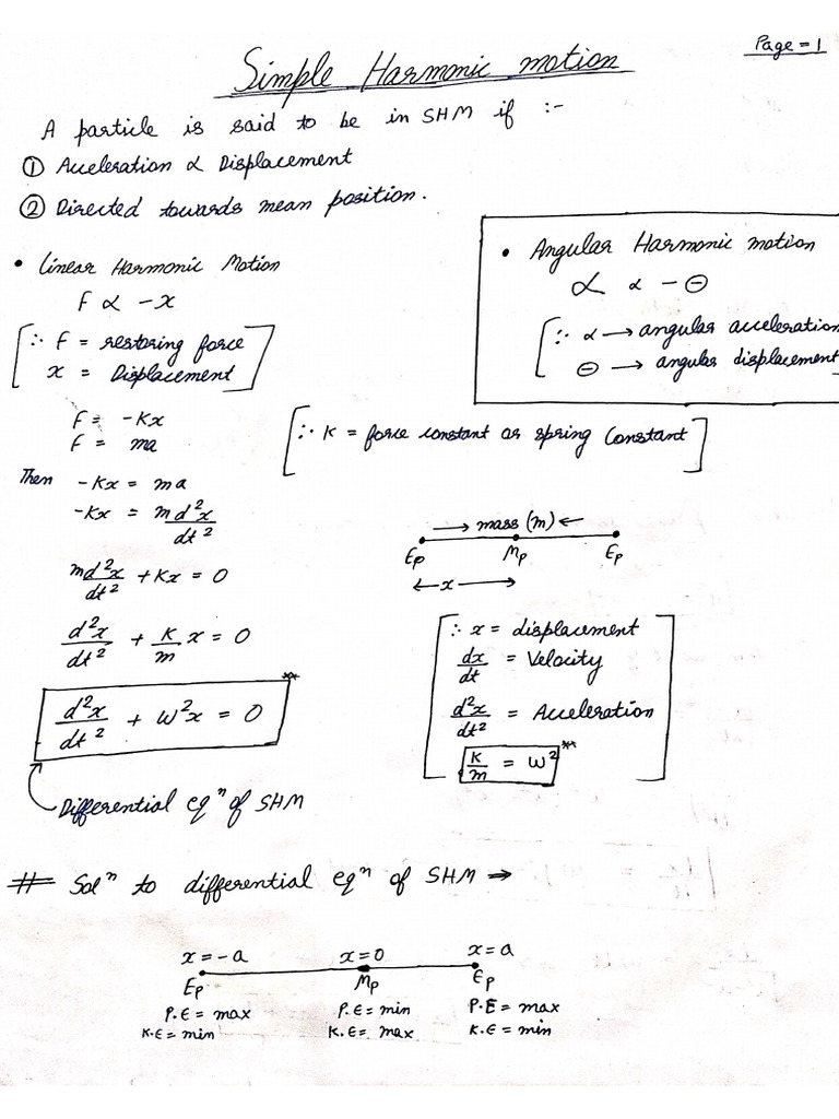 Physics Notes 1 | PDF