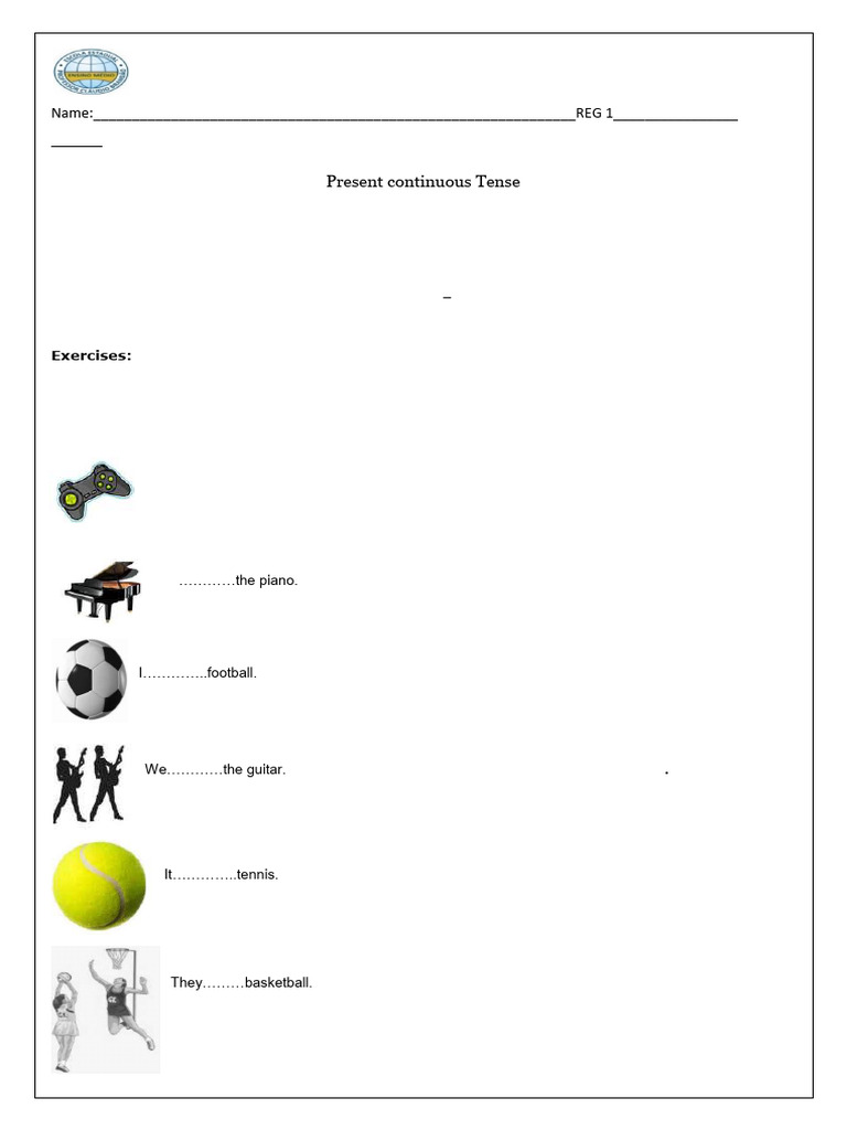 PRESENTE CONTINUOUS EXERCISES NUMBER 2 CLÁUDIO | PDF