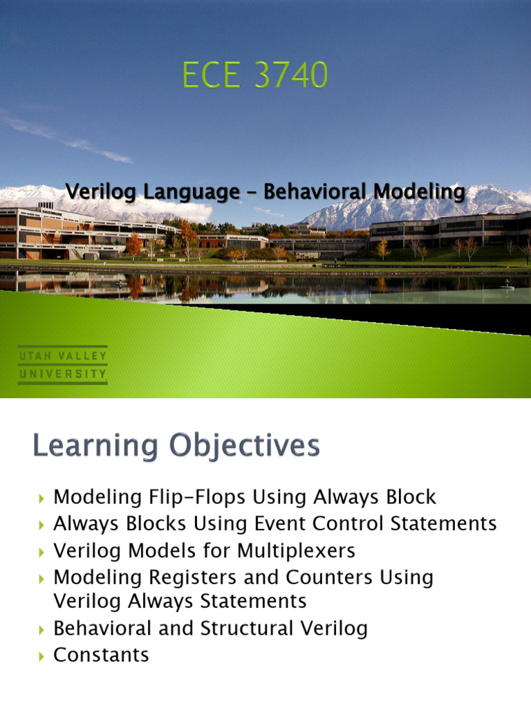 Verilog Language Behavioral Modeling | PDF Verilog Language Behavioral Modeling | PDF