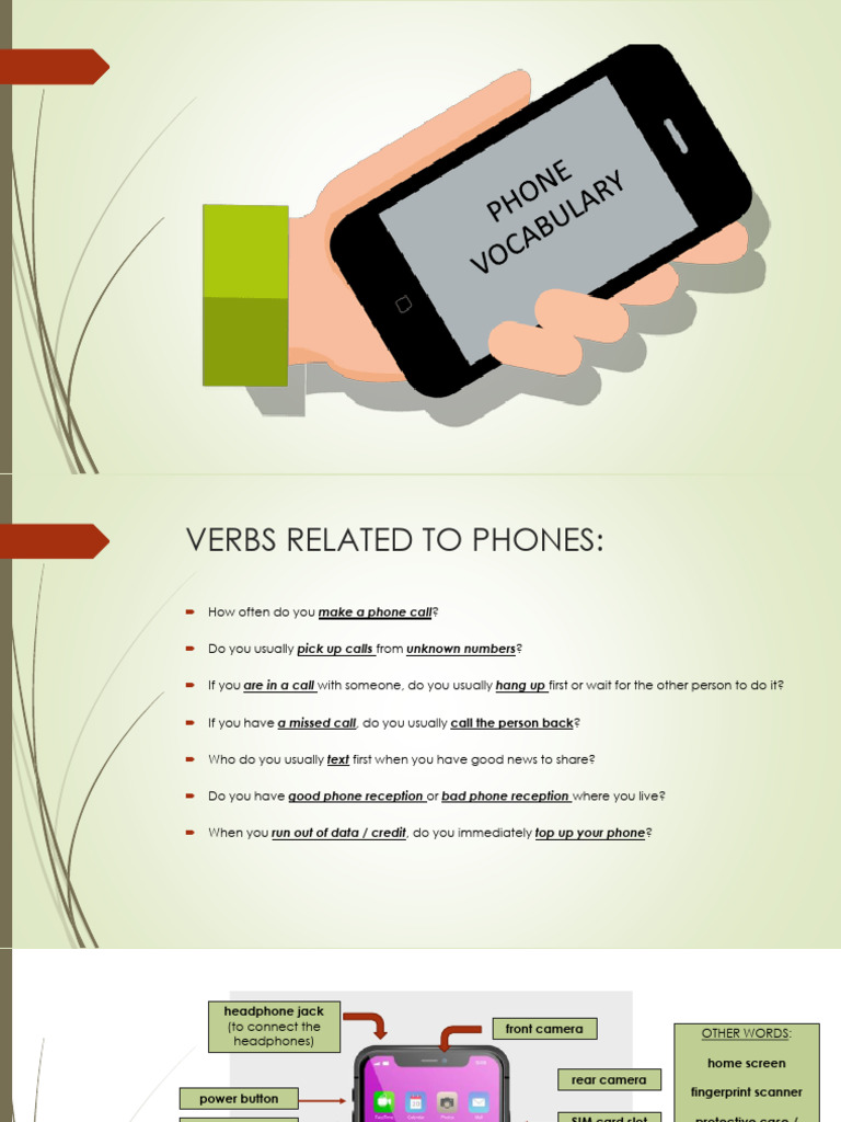PHONE VOCABULARY | PDF PHONE VOCABULARY | PDF