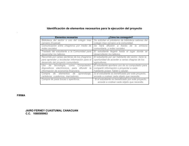 Formato de Firma Jairo Cuastumal | PDF