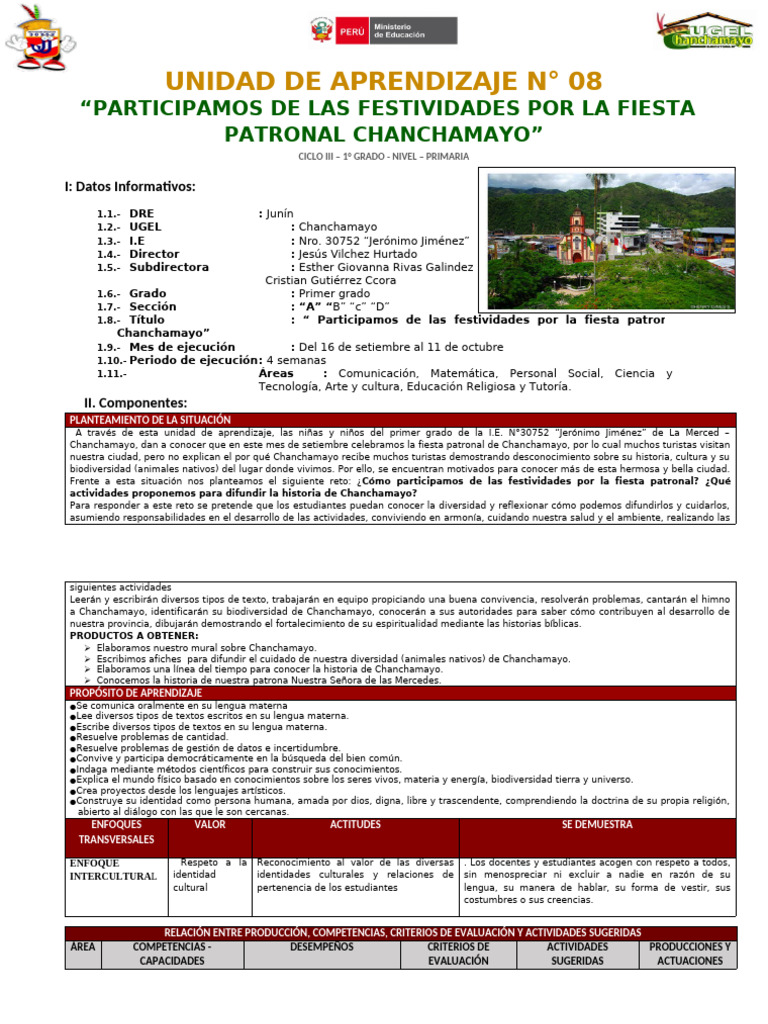 Unidad de Aprendizaje Nro 8 Final | PDF