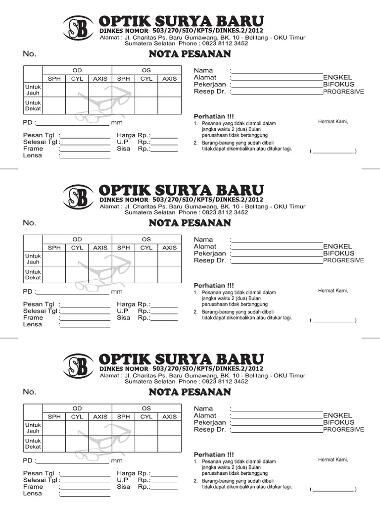 Optik Surya Baru | PDF