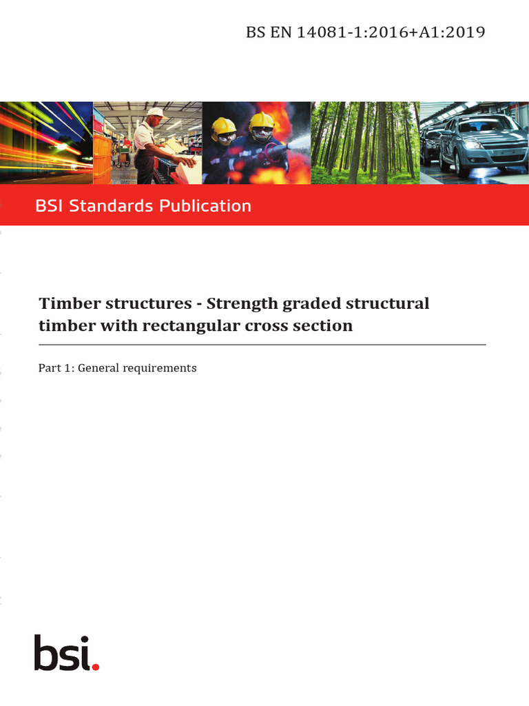 BS EN 14081-1:2016+A1:2019 Timber Structures - Strength Graded ...