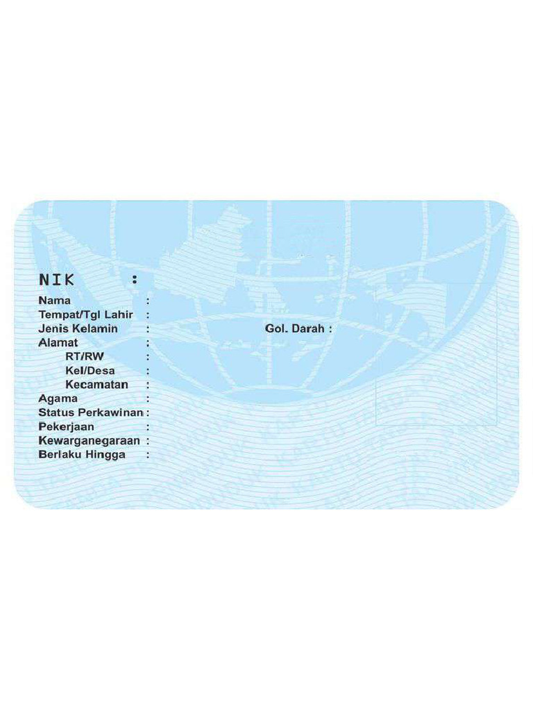 Template KTP Untuk Di Edit | PDF