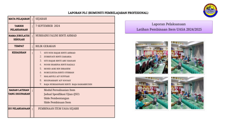 Laporan OPR PLC UASA SEJARAH | PDF