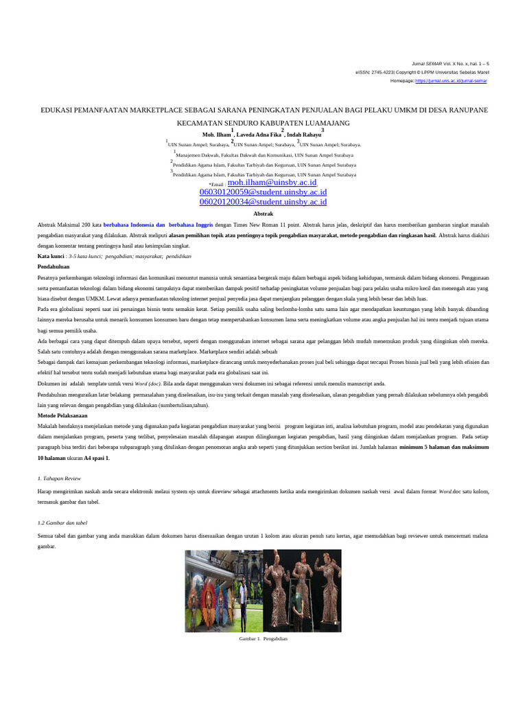 Template Jurnal SEMAR | PDF