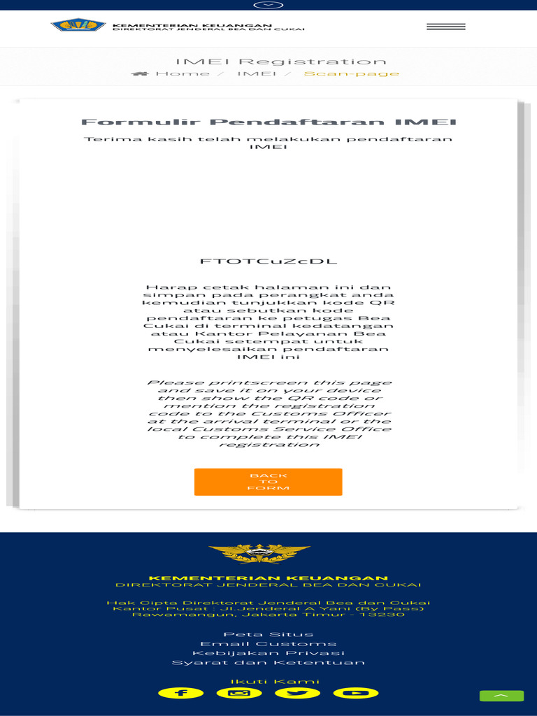 Official Website Direktorat Jenderal Bea Dan Cukai | PDF