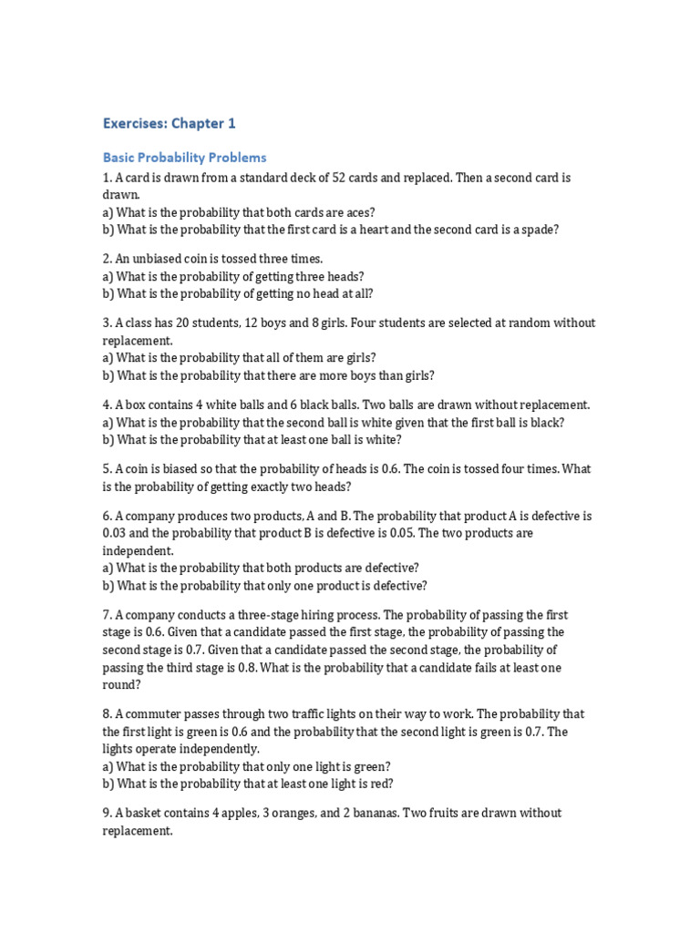 Exercises Chap 1 | PDF