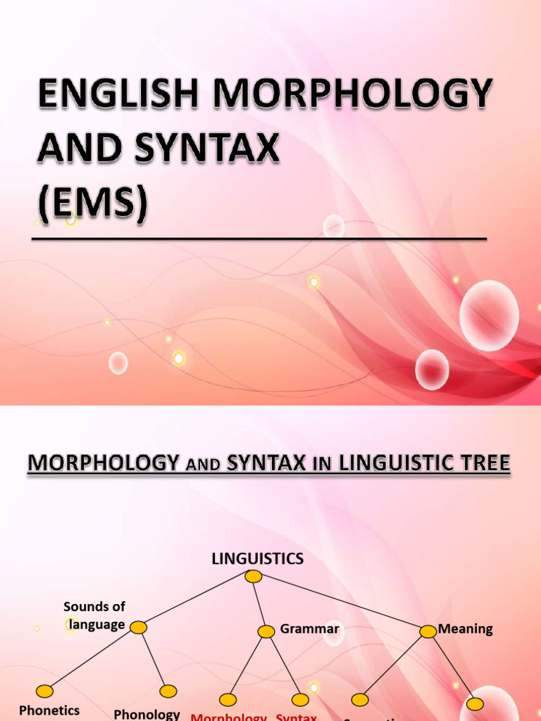 AN INTRODUCTION TO MORPHOSYNTAX - For Students | PDF