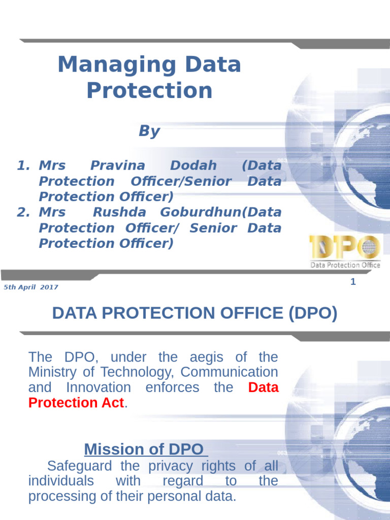 Managing Data Protection | PDF