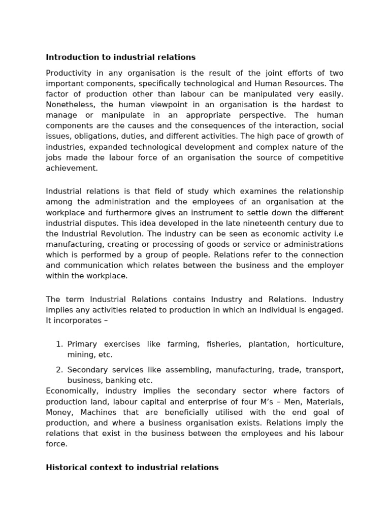 intro_industrial_Relation | PDF
