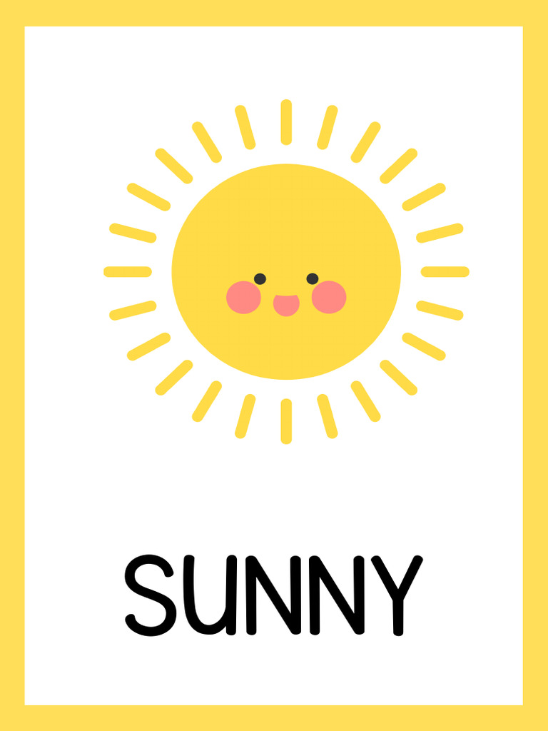 Colorful Illustrative Weather Flashcards | PDF