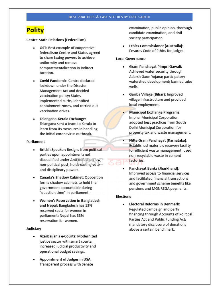 GS - 4 Best Practice & Case Studies by UPSC SARTHI | PDF