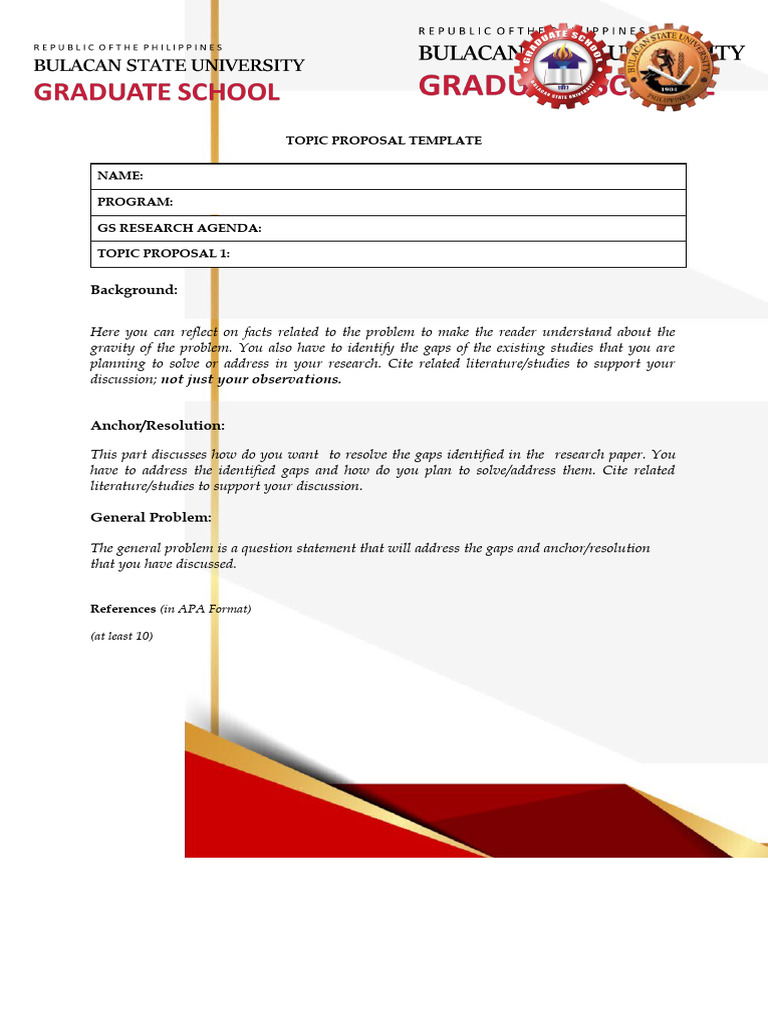 Topic Proposal Template | PDF